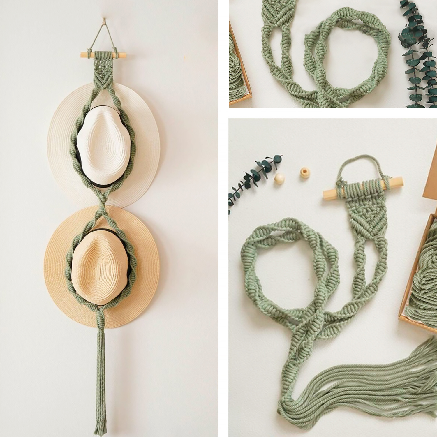 DIY Macrame Hat Holder Kit