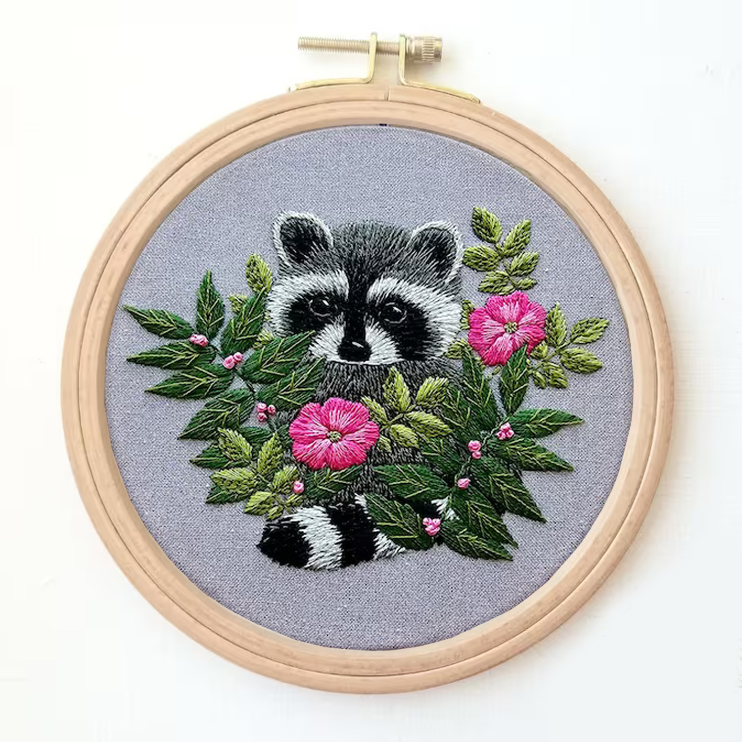 DIY Raccoon Embroidery kit
