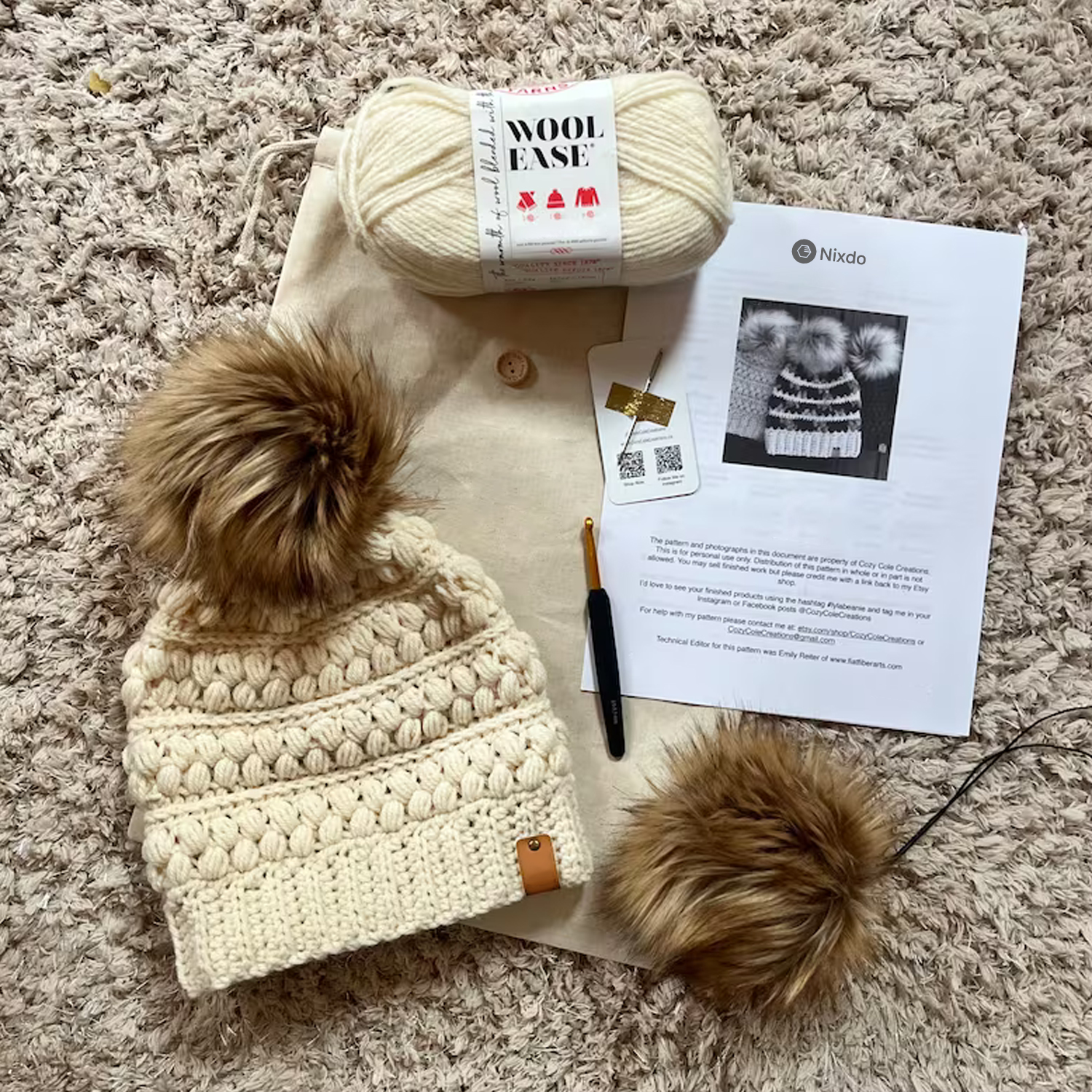 Beanie Hat DIY Crochet Kit
